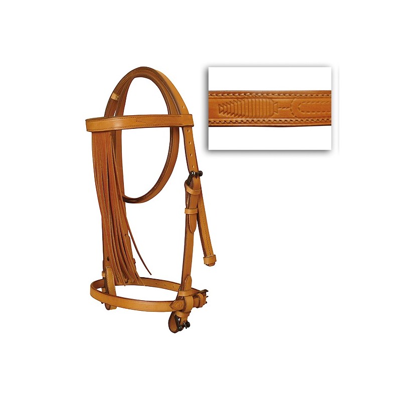 Cabezada vaquera cosida a máquina